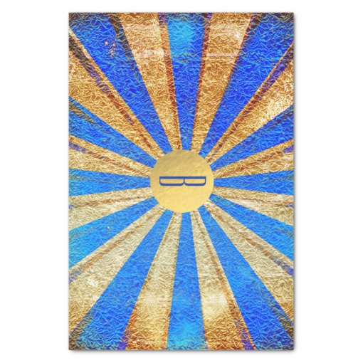 Vintage Circus Carnival Royal Blue Gold Foil Party Tissue Paper | Zazzle