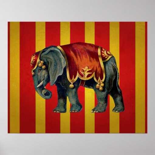 vintage circus elephant poster | Zazzle