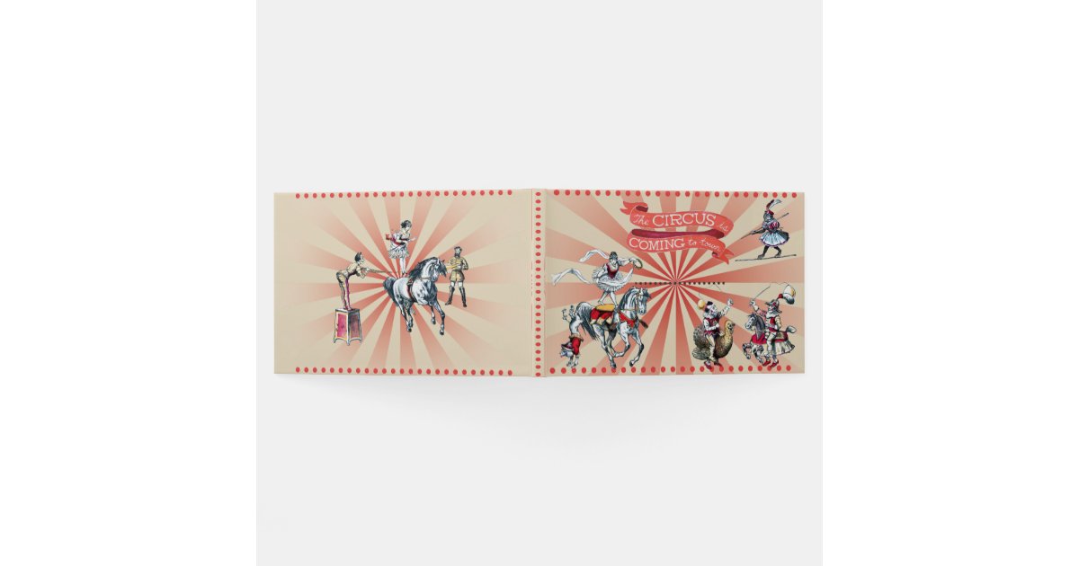 Vintage Circus Guest Book | Zazzle