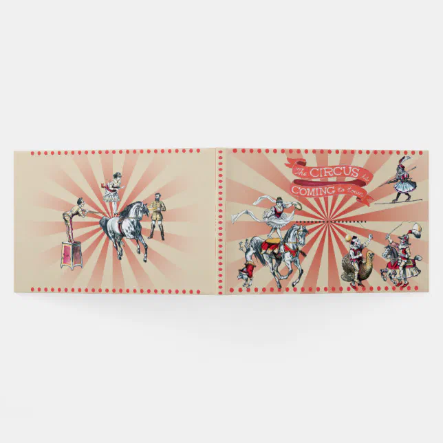Vintage Circus Guest Book | Zazzle