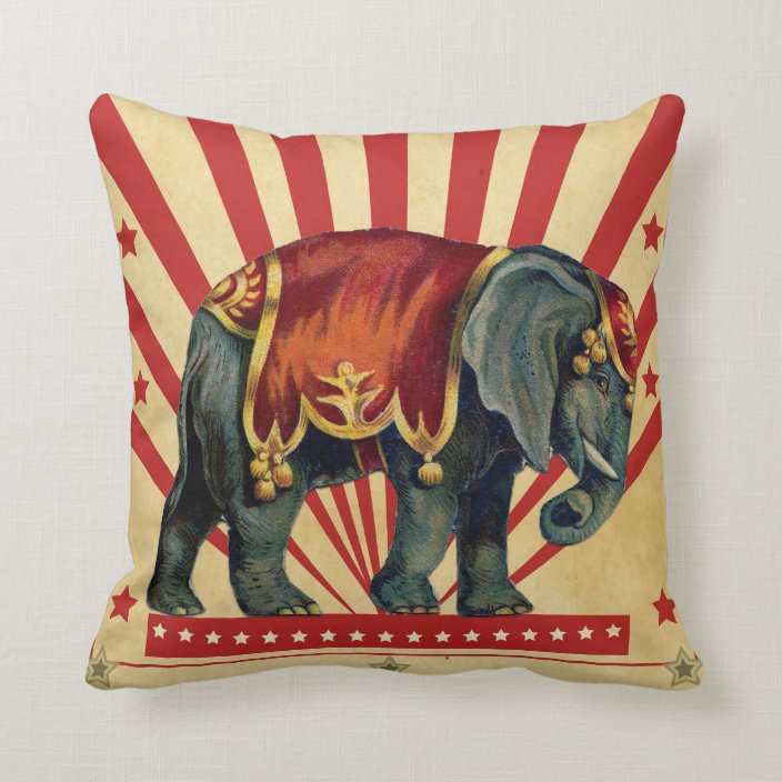 Vintage Circus Illustration Art Old Antique Throw Pillow | Zazzle.com