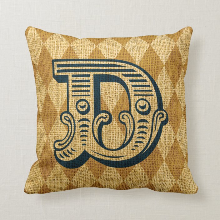 Vintage Circus Letter D Throw Pillow | Zazzle.com