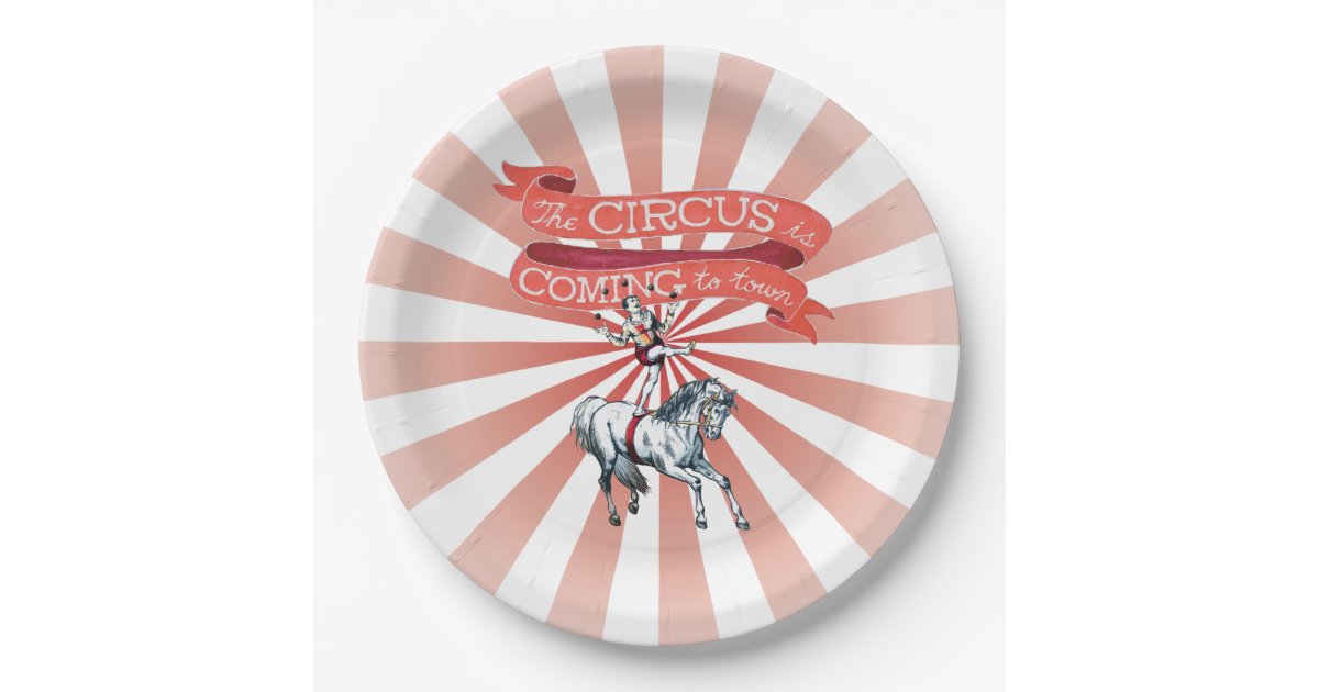 Vintage Circus Paper Plate | Zazzle