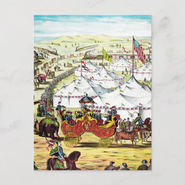 Vintage Circus Parade Postcard | Zazzle