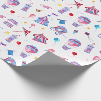 Vintage Circus Pattern Wrapping Paper | Zazzle