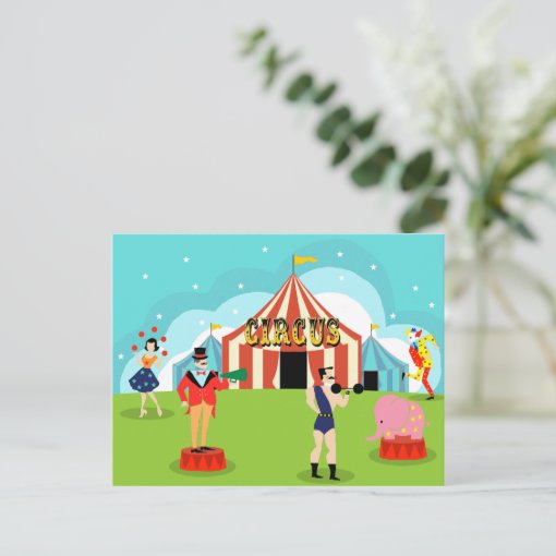 Vintage Circus Postcard | Zazzle