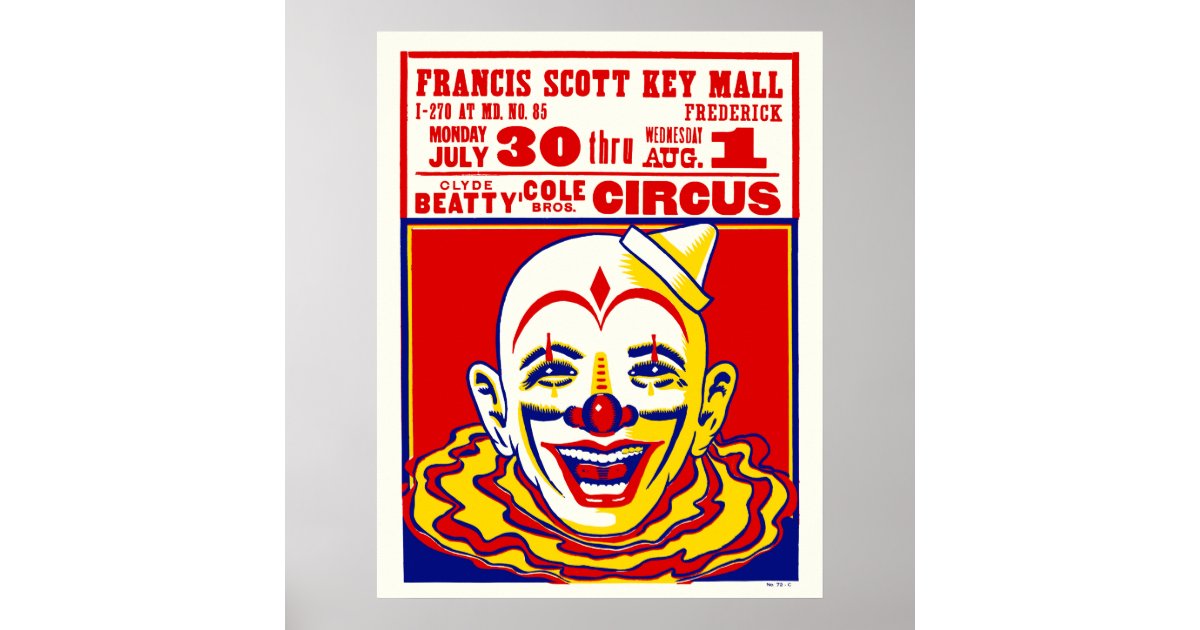 Vintage Circus Window Card Poster | Zazzle