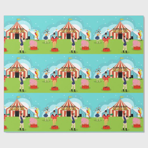 Vintage Circus Wrapping Paper | Zazzle