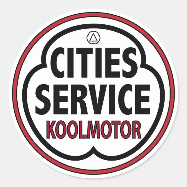Vintage Cities Service koolmotor sign Classic Round Sticker | Zazzle