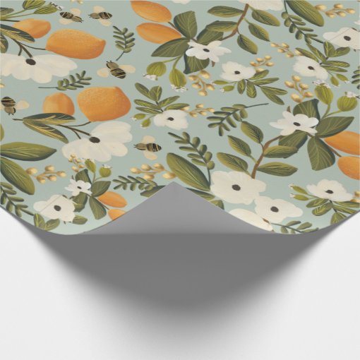 Vintage Citrus Botanical Wrapping Paper | Zazzle