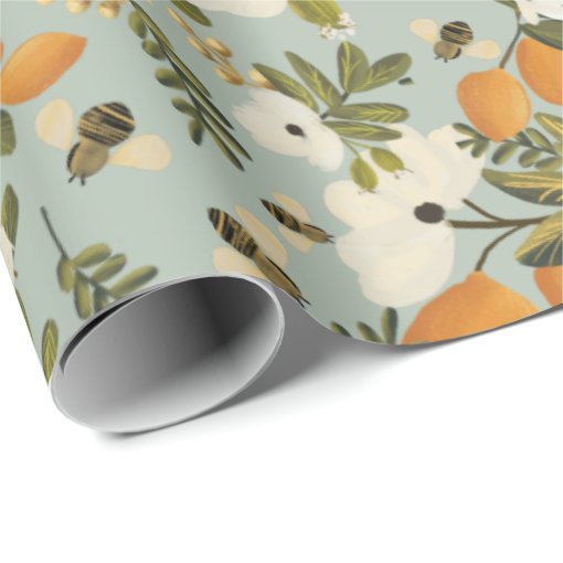 Vintage Citrus Botanical Wrapping Paper | Zazzle