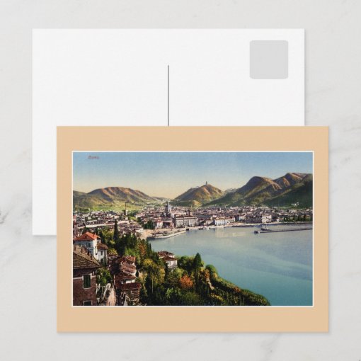Vintage City of Como, Como Lake Italy Postcard | Zazzle