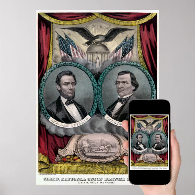 Vintage Civil War Republican Presidential Election Poster | Zazzle