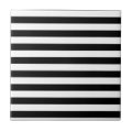 Vintage Classic black & white stripes Ceramic Tile | Zazzle