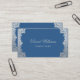 Vintage Classic Blue QR Code Antique Ornate Script Business Card | Zazzle