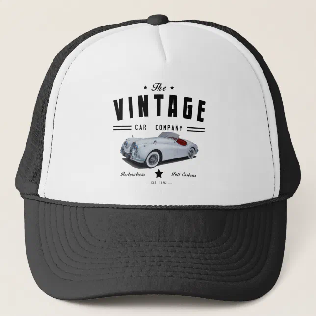 Vintage Classic Car Company Trucker Hat | Zazzle