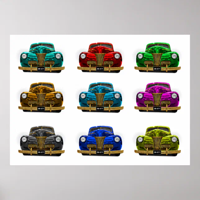 Vintage classic car poster | Zazzle