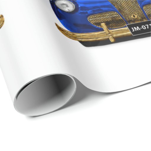 Vintage classic car wrapping paper | Zazzle