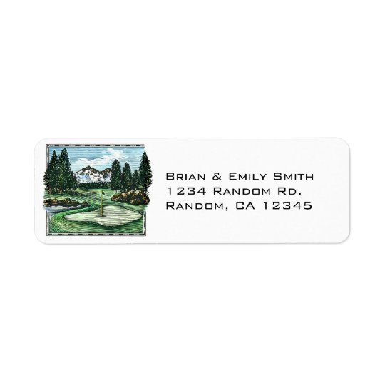 Vintage classic golf course return address labels | Zazzle.com