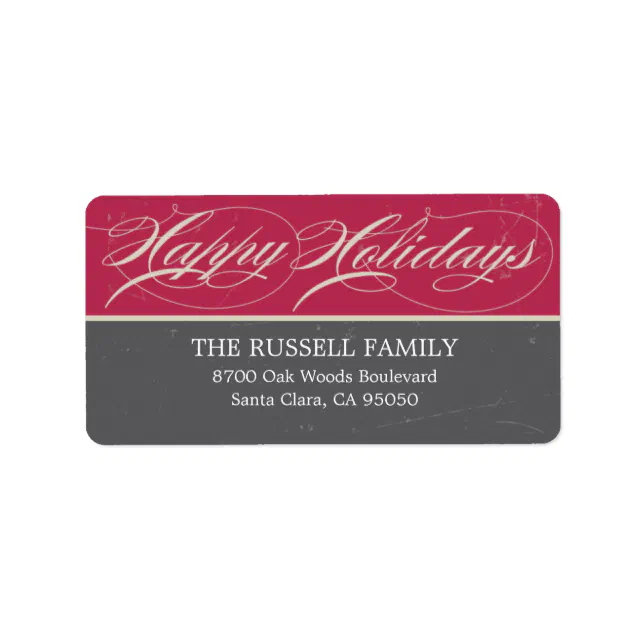 Vintage Classic Holiday Address Labels | Zazzle