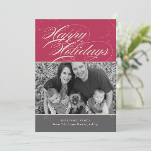Vintage Classic Holiday Photo Cards | Zazzle