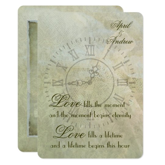 Vintage Clock Wedding Invitation | Zazzle.com