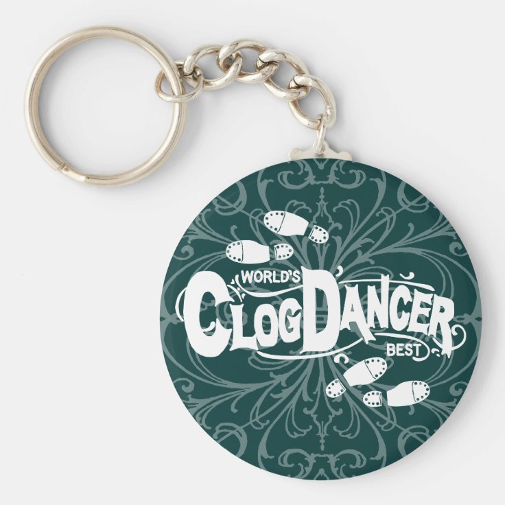 Vintage Clog Dancer Clogging Shoes Keychain | Zazzle