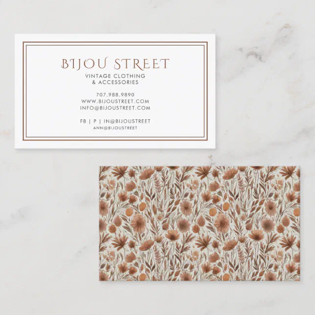 Vintage Clothing Retail Business Card | Zazzle