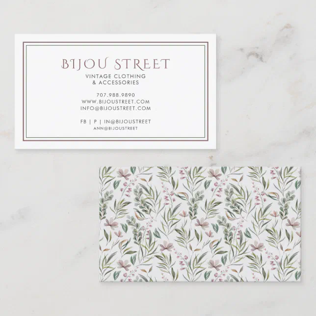 Vintage Clothing Retail Business Card | Zazzle