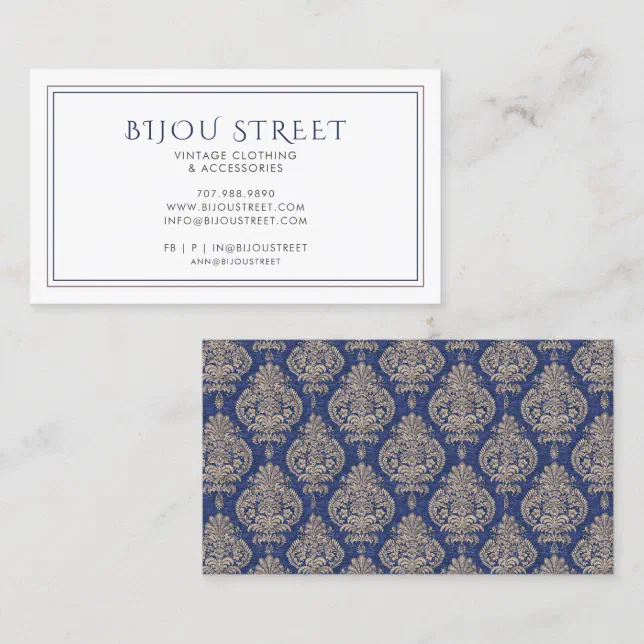 Vintage Clothing Retail Business Card | Zazzle