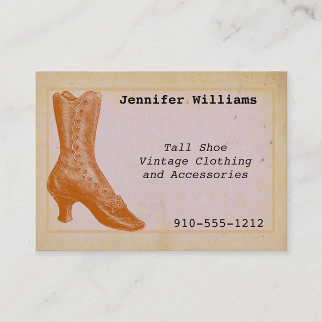 Vintage Clothing Thrift Consignment Business Card | Zazzle