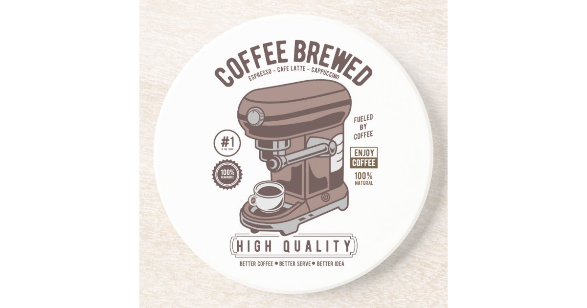 Vintage Coffee Machine Coaster | Zazzle