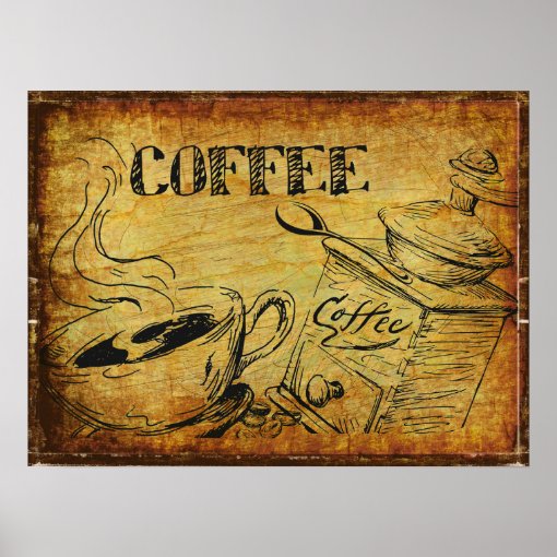 Vintage coffee poster | Zazzle