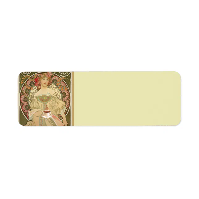 Vintage Coffee Poster Return Address Label | Zazzle