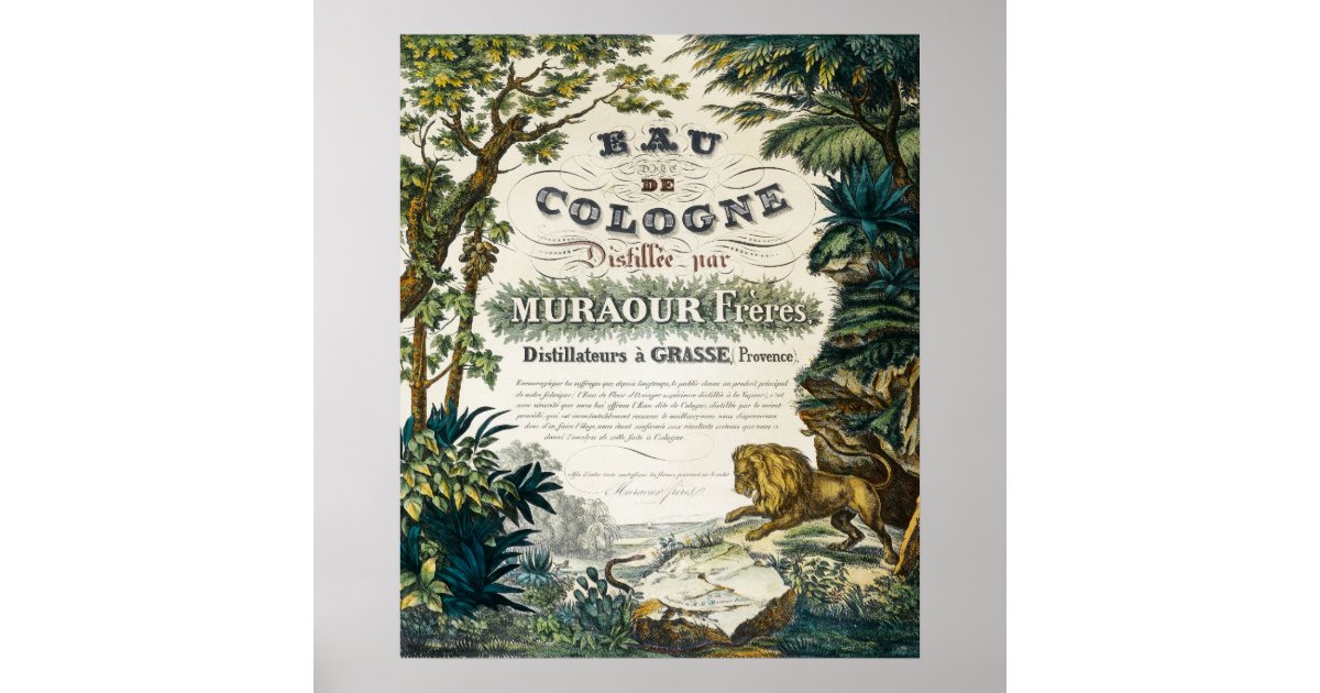 Vintage Cologne Advertisement Poster | Zazzle