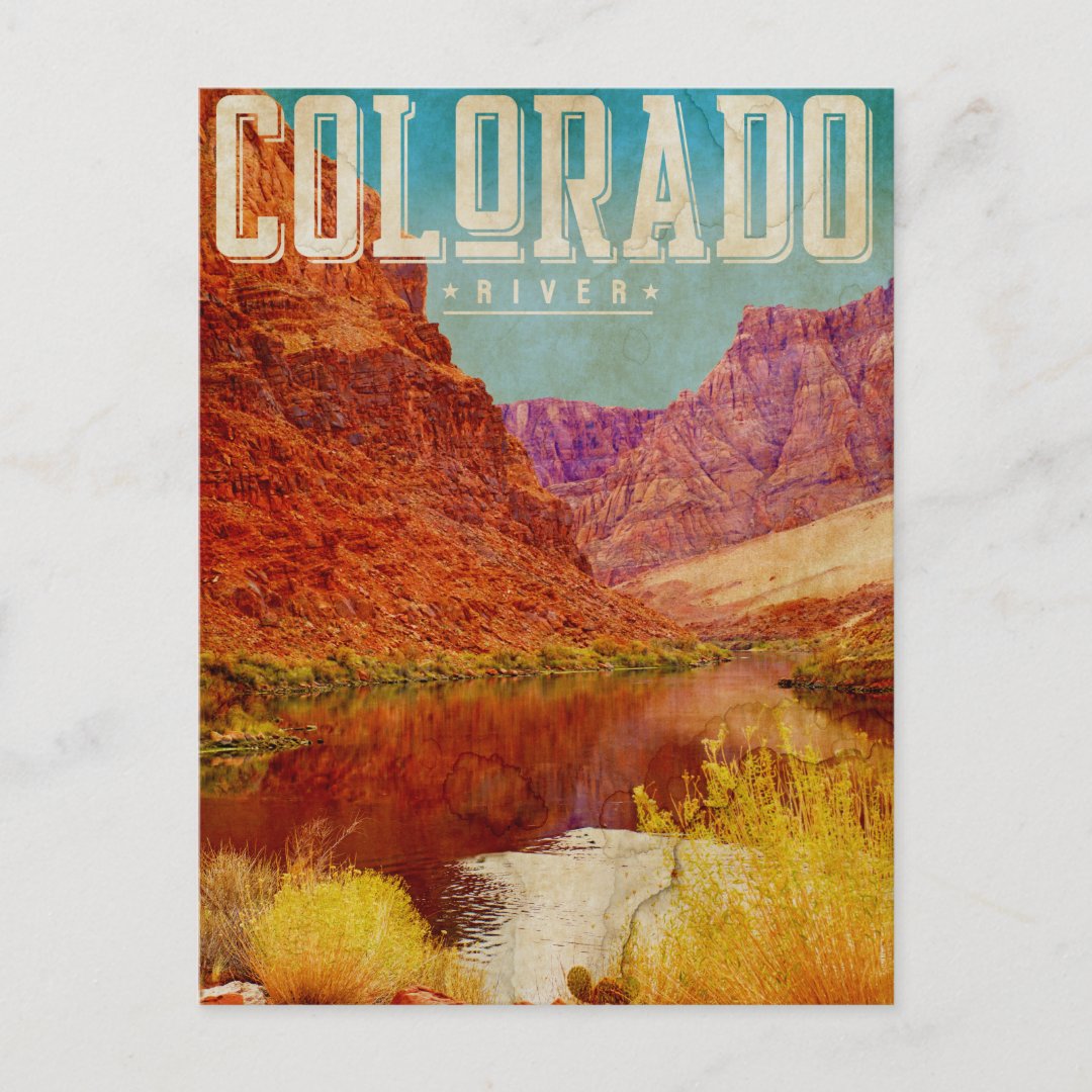 Vintage Colorado River Travel Postcard | Zazzle