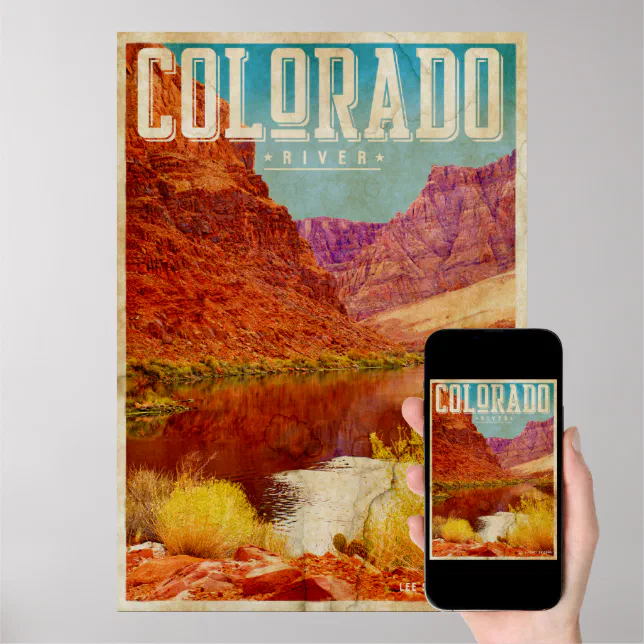 Vintage Colorado River Travel Poster | Zazzle