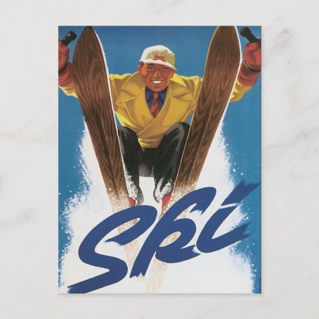 Vintage Colorado Ski Postcard | Zazzle