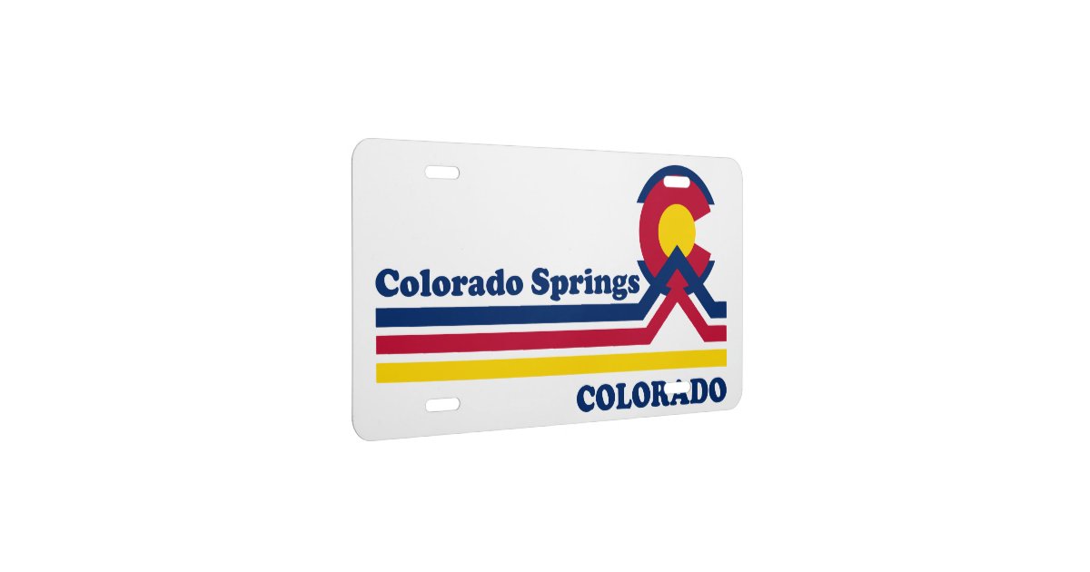 Vintage Colorado Springs License Plate | Zazzle
