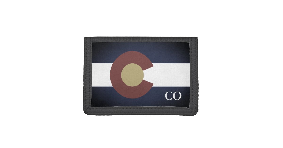 Vintage Colorado state flag custom monogram wallet | Zazzle