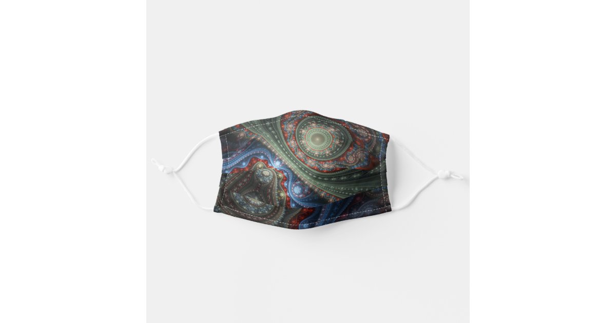 Vintage Colorful Abstract Art Adult Cloth Face Mask | Zazzle