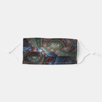 Vintage Colorful Abstract Art Adult Cloth Face Mask | Zazzle