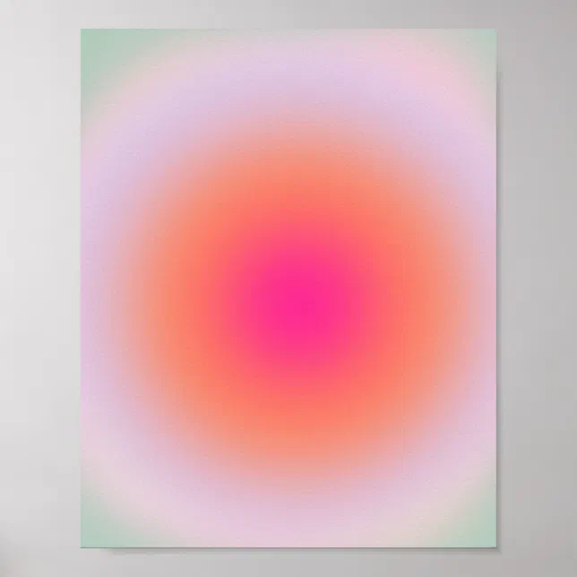 Vintage Colorful Gradient Poster | Zazzle