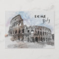 Vintage Colosseum Postcard – Rome Travel Art | Zazzle
