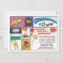 Vintage Comic Book Strip Super Hero Party Invite | Zazzle