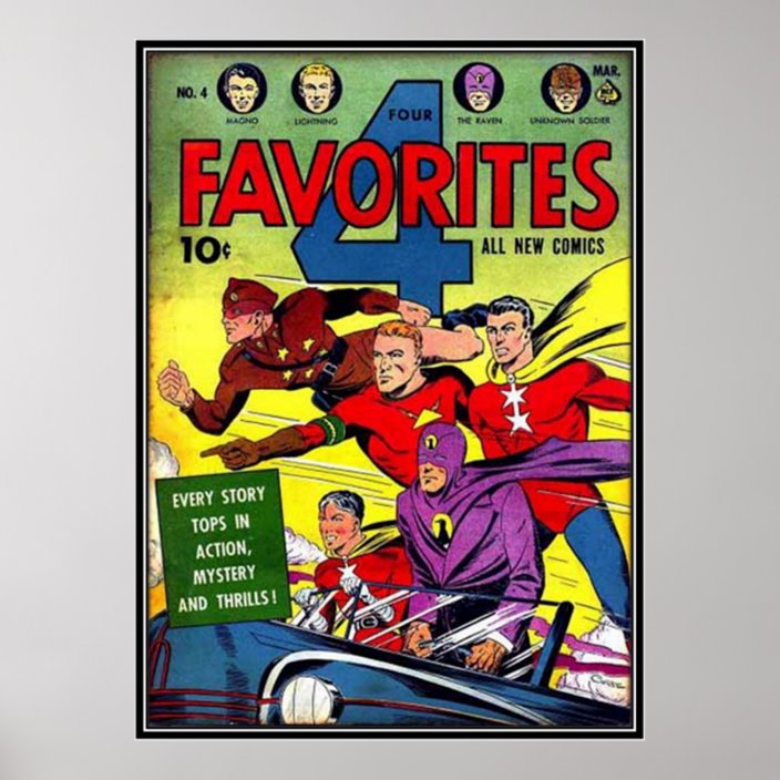 Vintage comic strips - poster | Zazzle.com