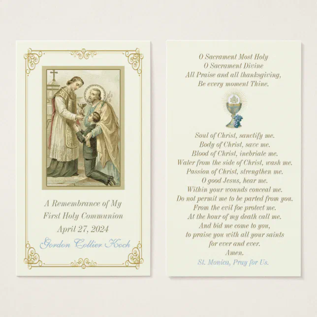 Vintage Communion Catholic Remembrance Holy Card | Zazzle