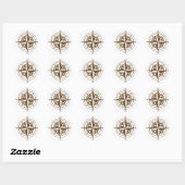 Vintage Compass Classic Round Sticker | Zazzle