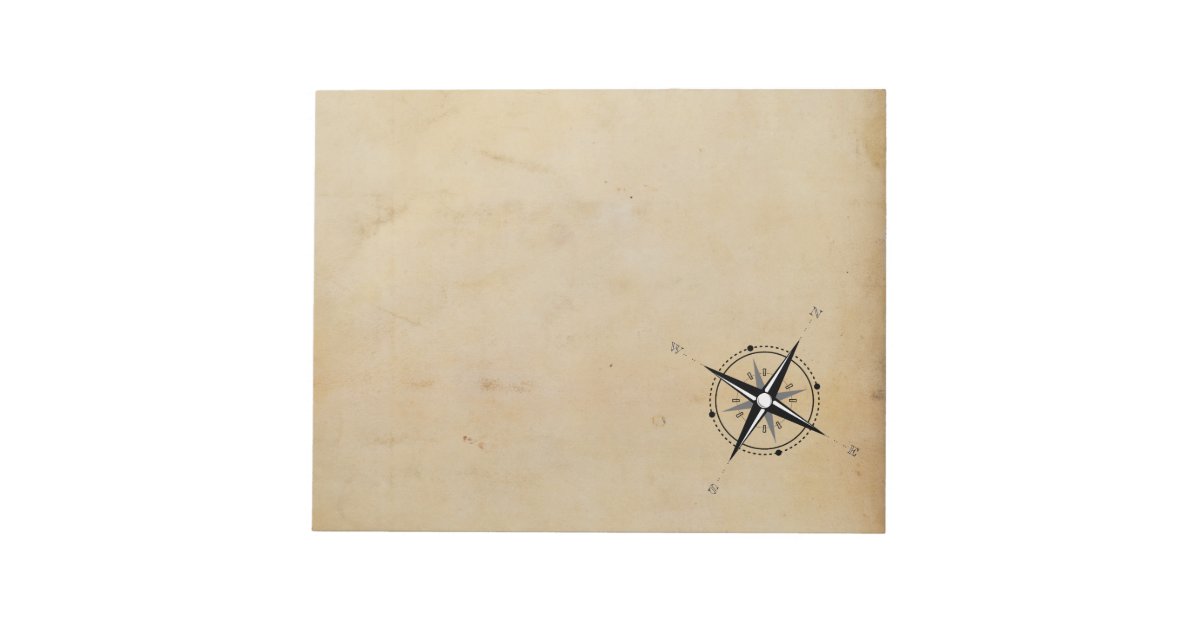 Vintage Compass Rose Adventure Exploration Notepad | Zazzle