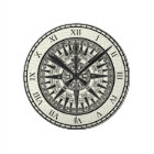 Vintage Compass Rose Wall Clock | Zazzle.com